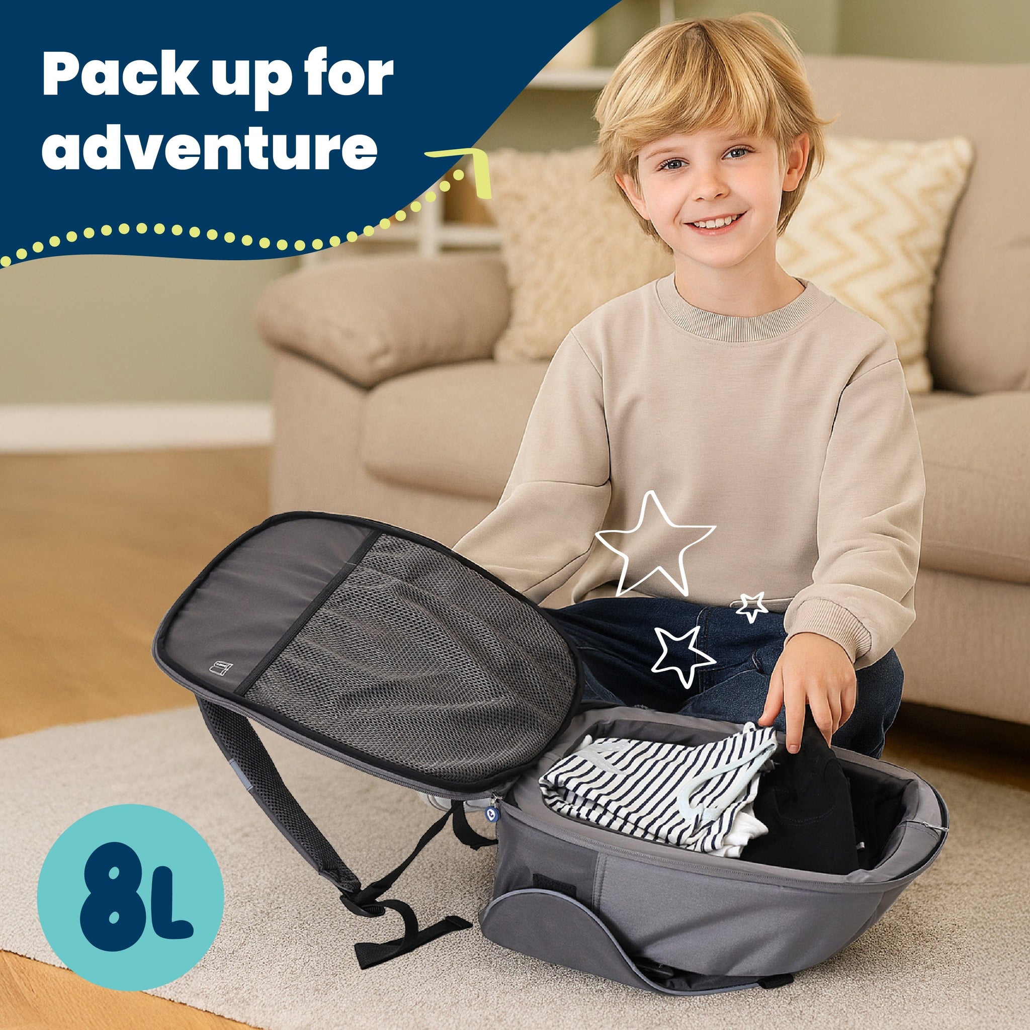 Trunki | About Boostapak 2-in-1 Car Seat Backpack for Kids