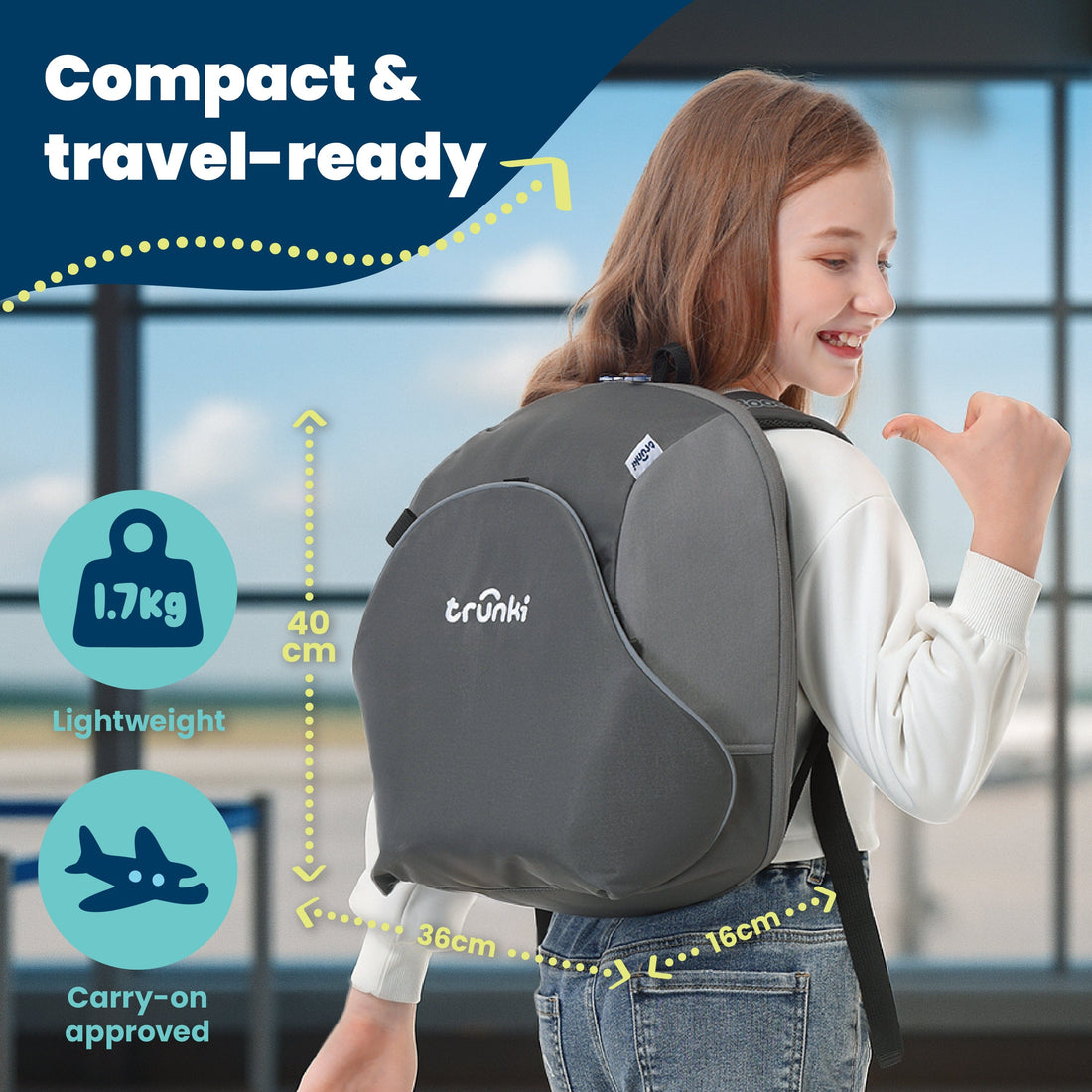 Trunki | About Boostapak 2-in-1 Car Seat Backpack for Kids