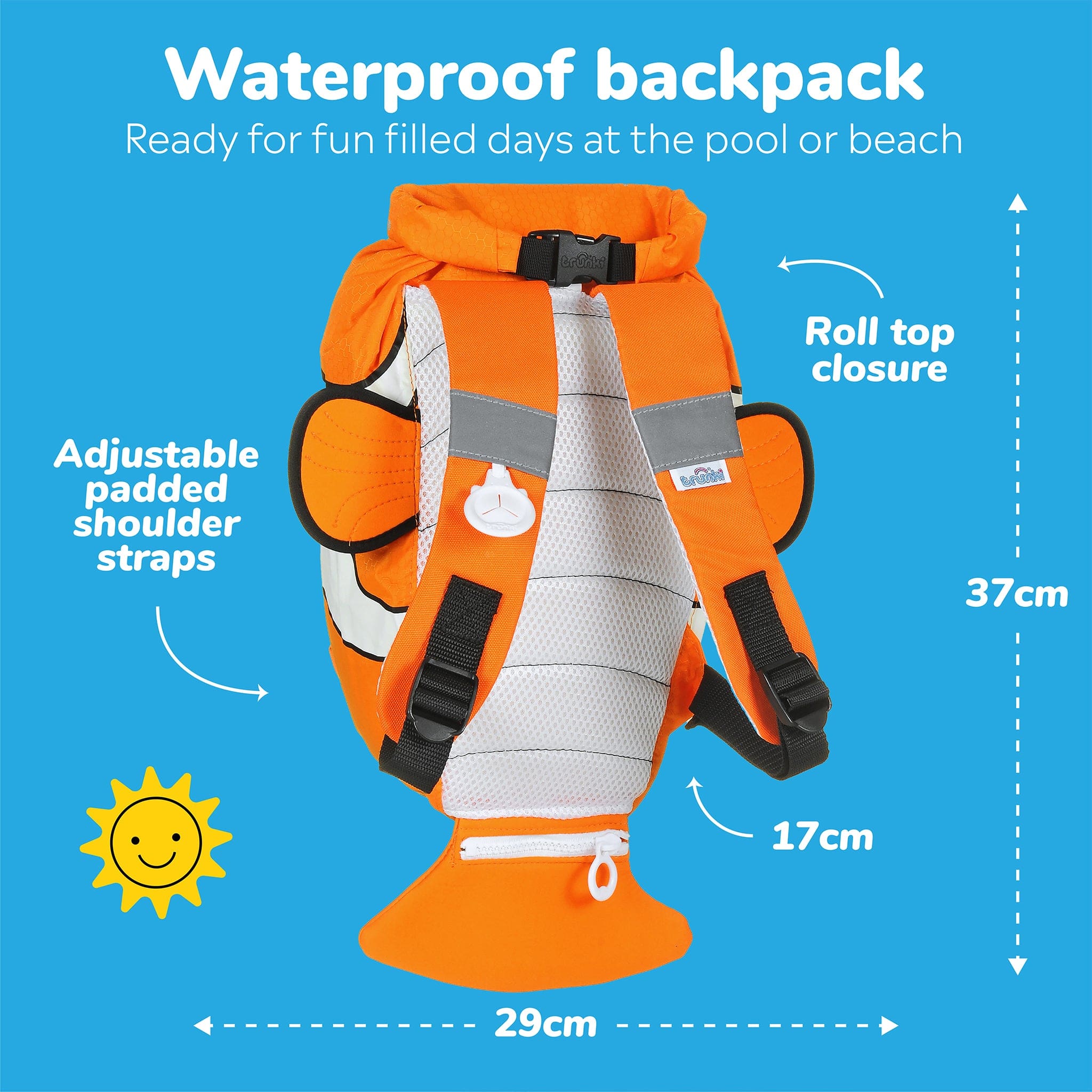 Kids Swimming Bags Chuckles the Clown Fish - Medium PaddlePak