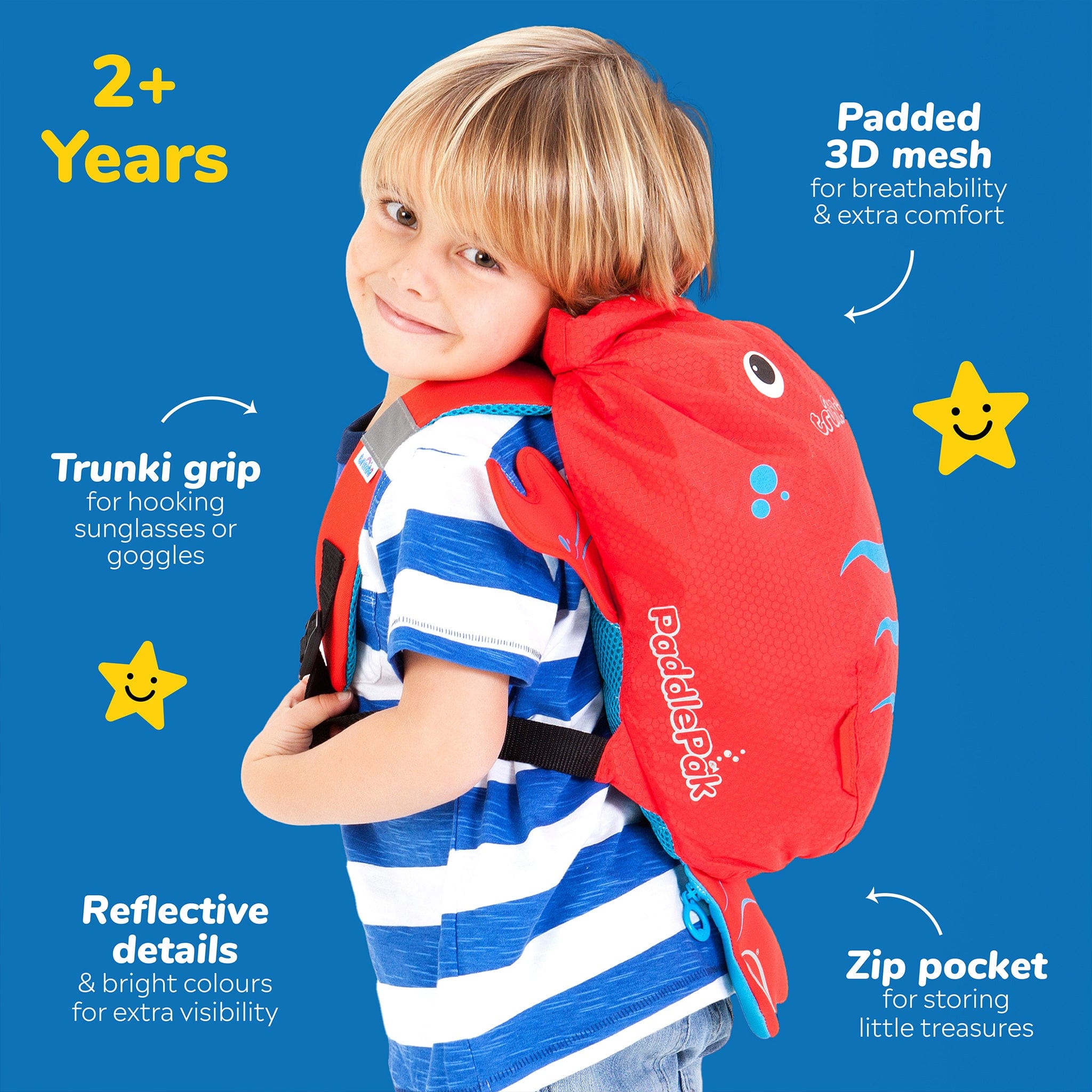 Trunki Kids Swimming Bags Pinch the Lobster - Medium PaddlePak