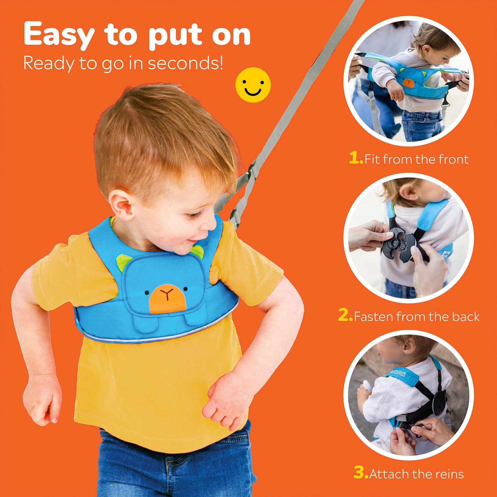 Toddlepak Blue| Children Reins & Toddler Safety Harness