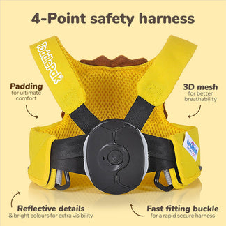 Toddlepak Yellow| Children Reins & Toddler Safety Harness