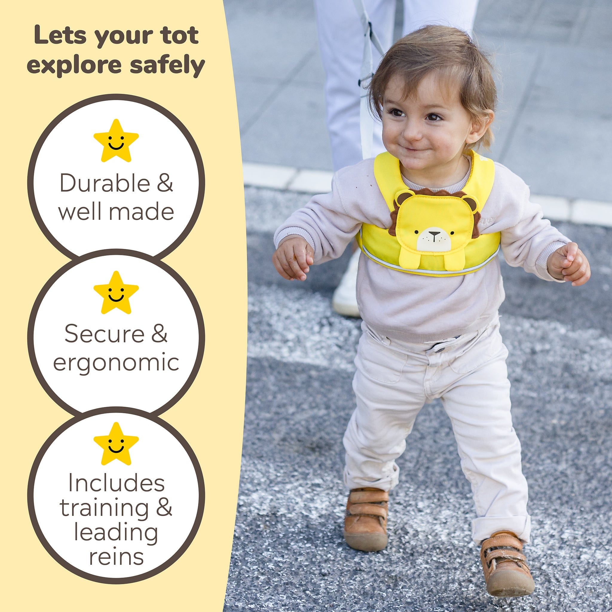 Toddlepak Yellow| Children Reins & Toddler Safety Harness