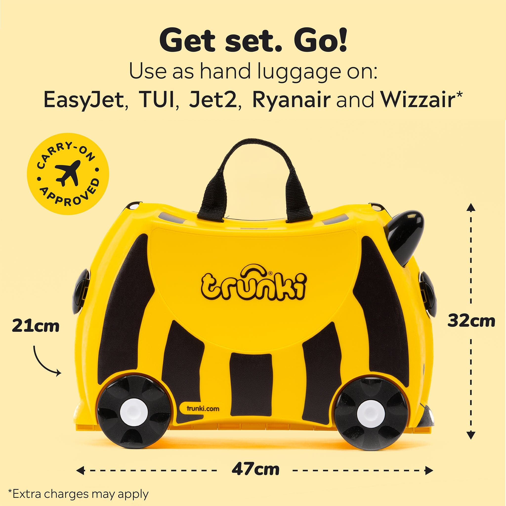Bernard Bee Trunki - Vibrant Kids' Suitcase