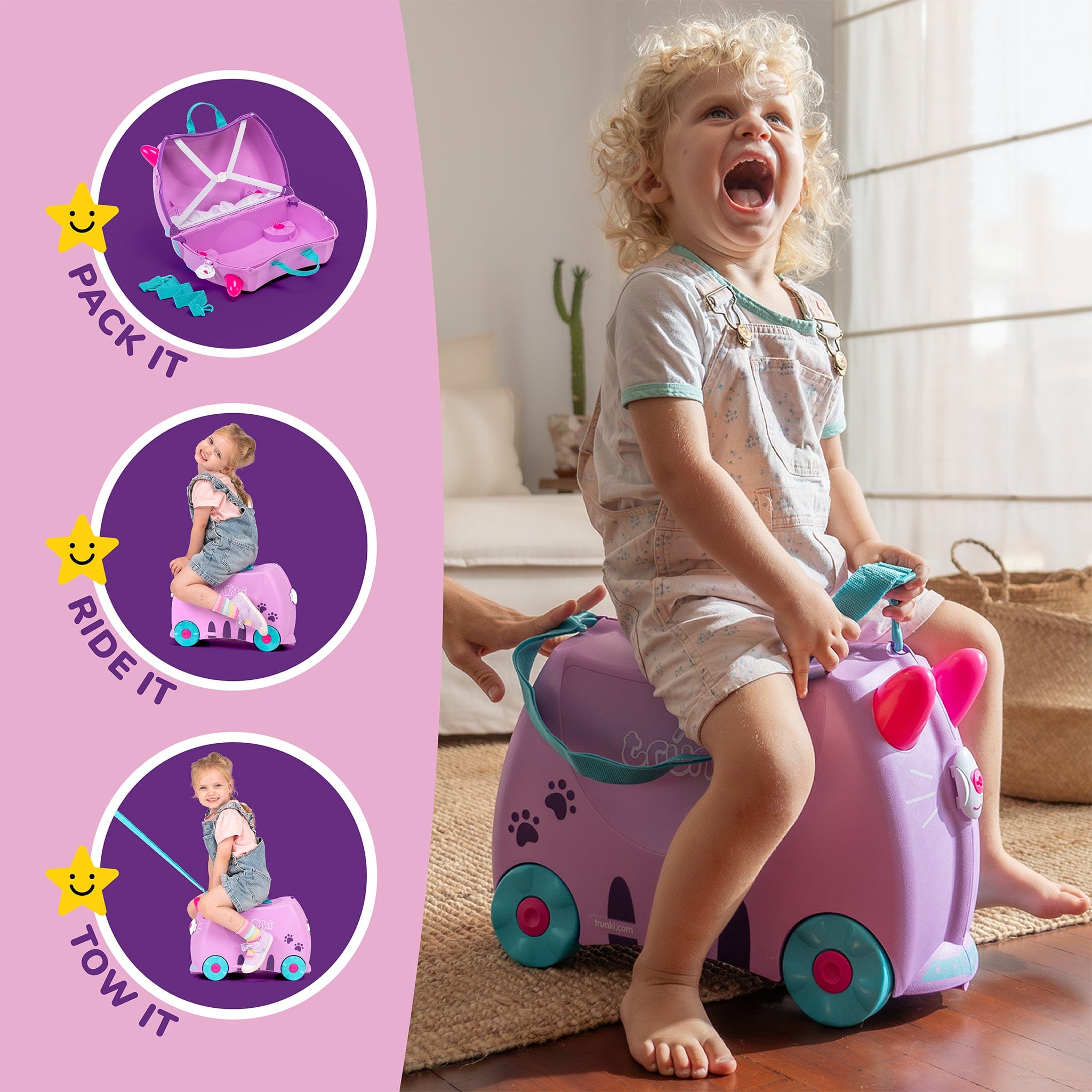 Trunki Ride-On Suitcase – Cassie The Cat