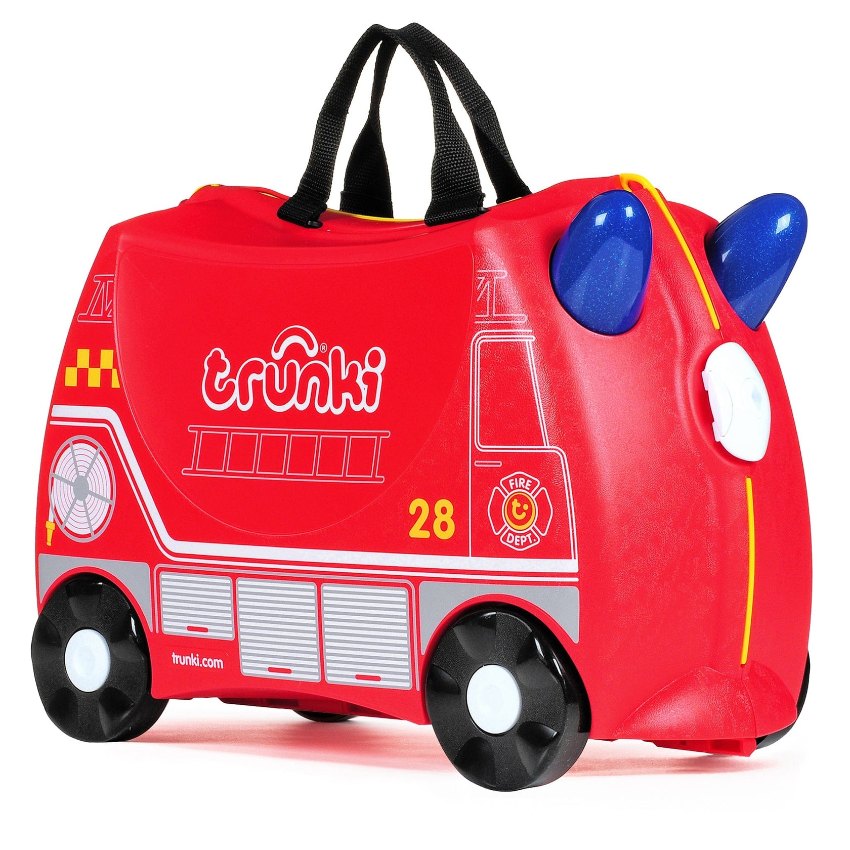 Frank the Fire Truck Trunki: Kids' Ride-On Suitcase Fun