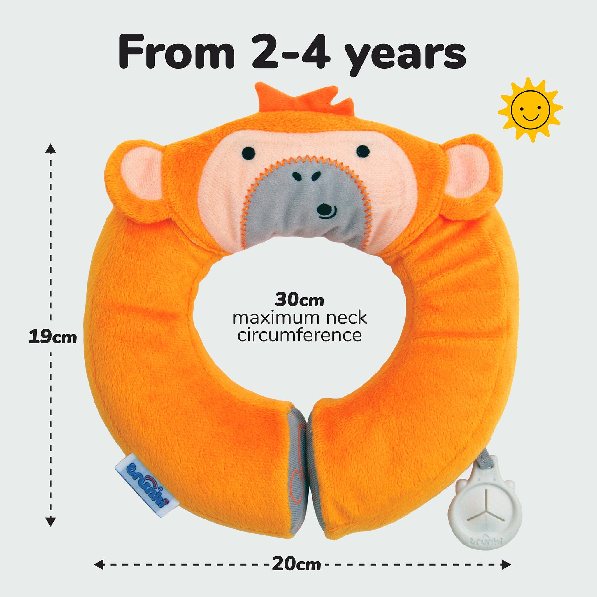 Yondi Monkey Mylo| Kids Travel Neck Pillow and Chin Support