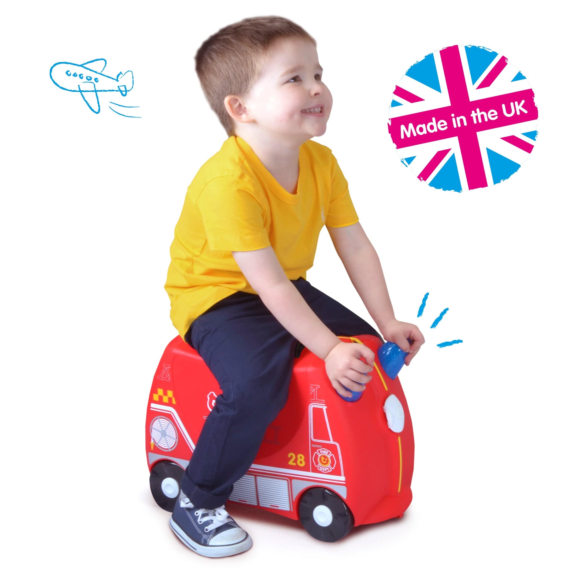 Trunki Ride-On Suitcase – Frank the Fire Truck